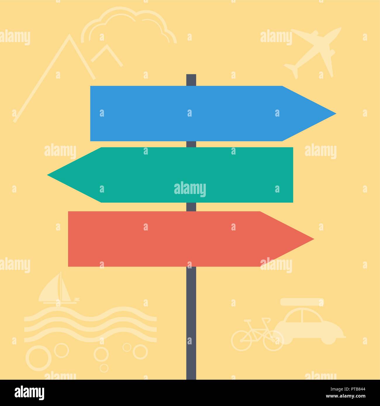 Vector road signs in flat design Stock Vector Image & Art - Alamy