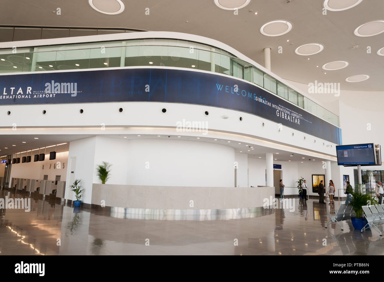 Main reception area in the new International Airport Terminal in ...