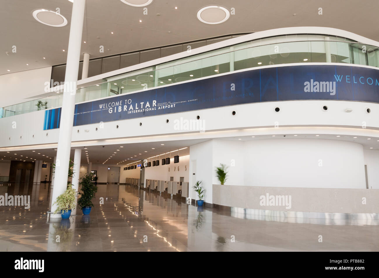 Main reception area in the new International Airport Terminal in ...