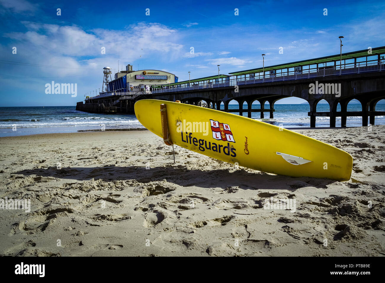 RNLI and Coast Guard Information, Beach, UK Stock Photo - Alamy