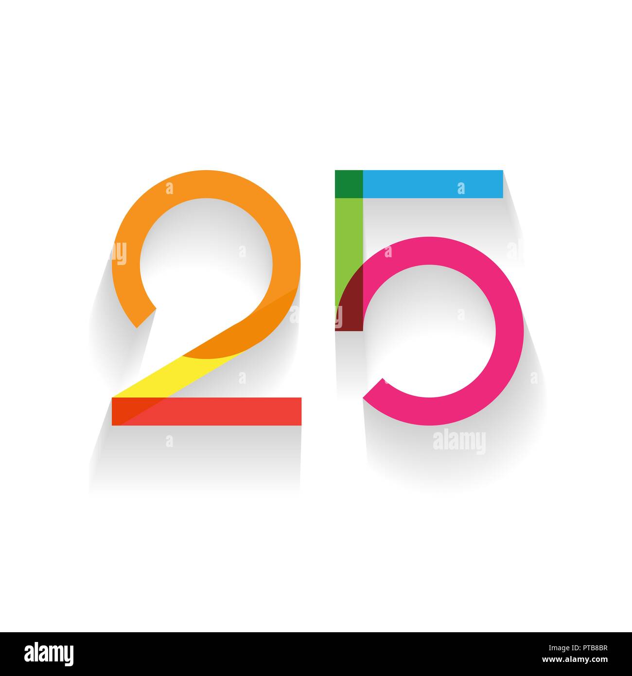 25 birthday icon vector hi-res stock photography and images - Alamy