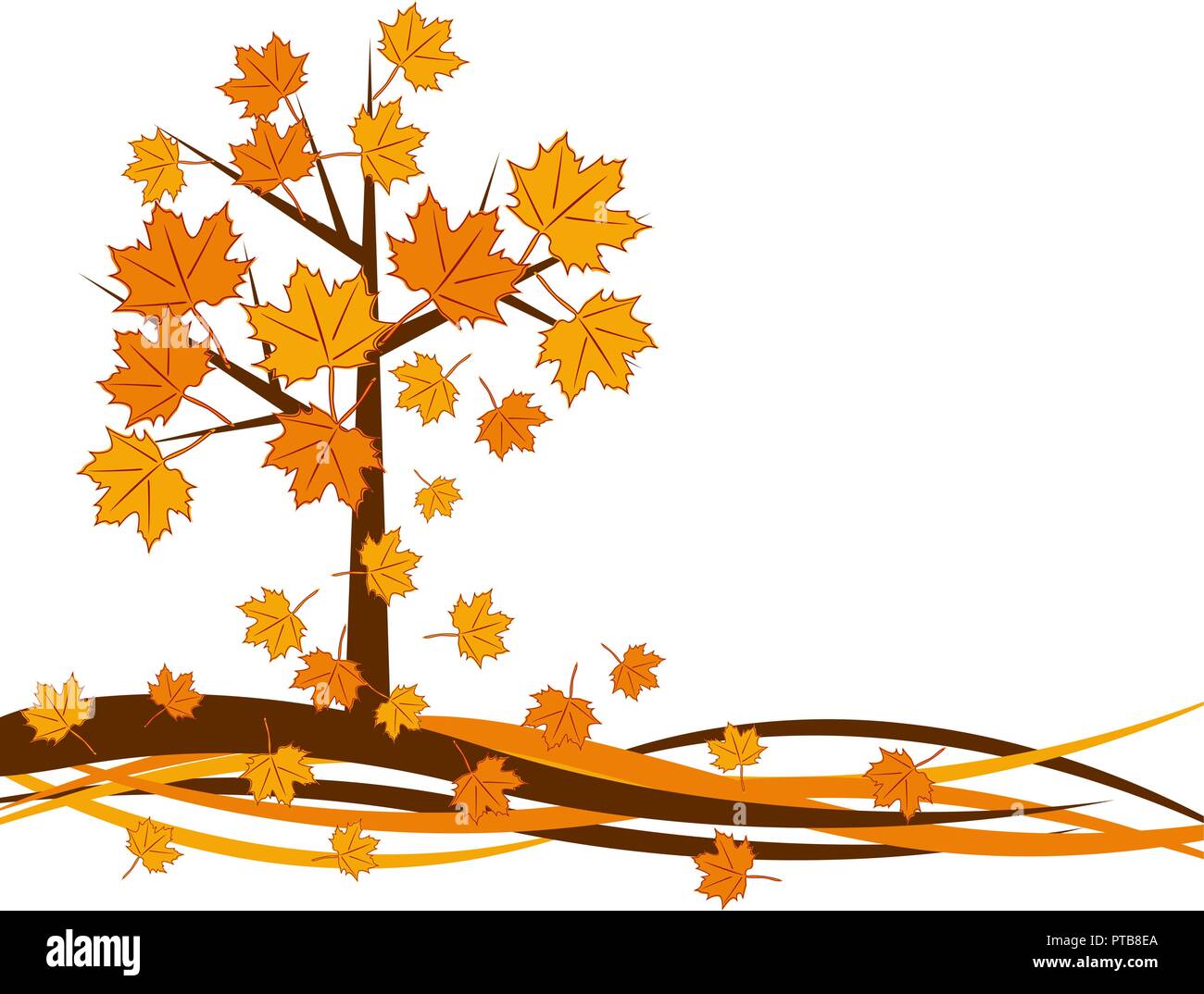 Vector autumn tree background Stock Vector Image & Art - Alamy