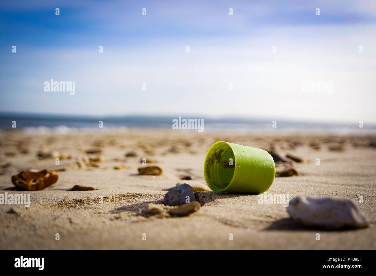 Plastic Rubbish washed up on a Beach, UK Stock Photo - Alamy