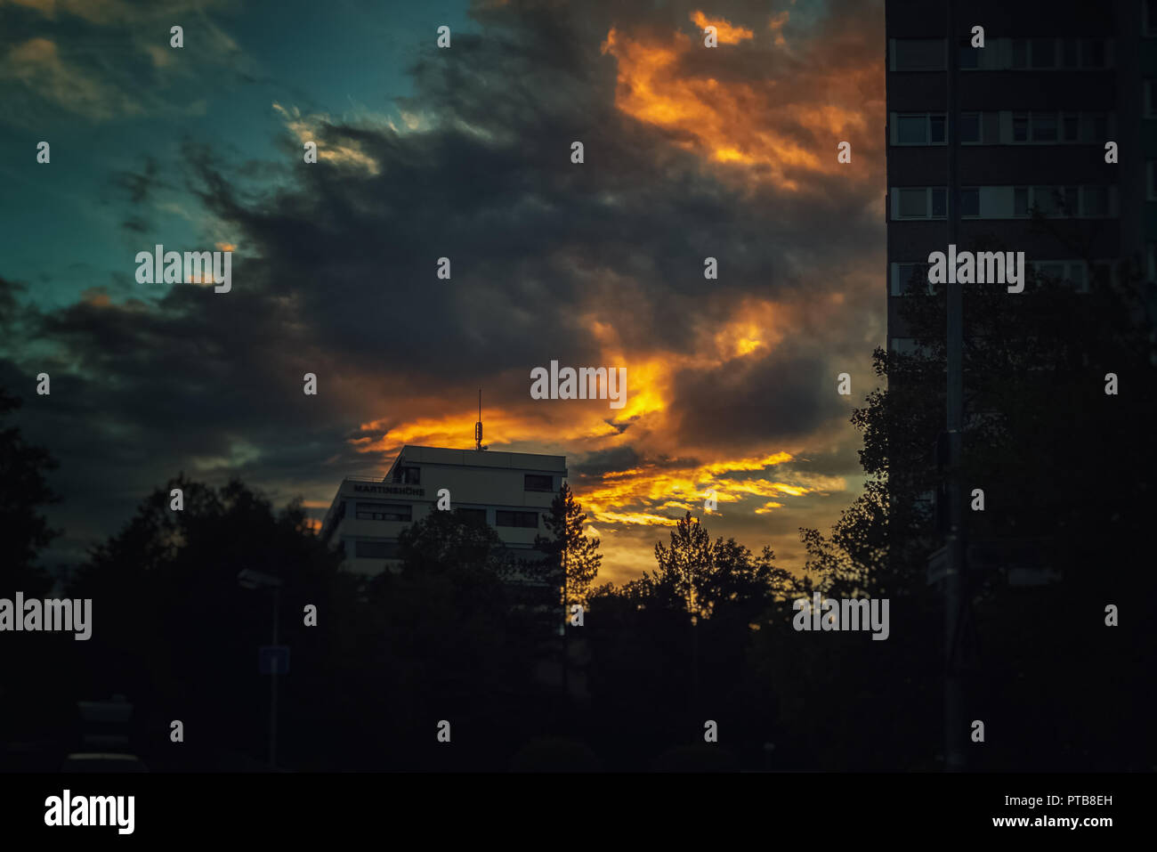 A bright,colorful evening sky Stock Photo - Alamy