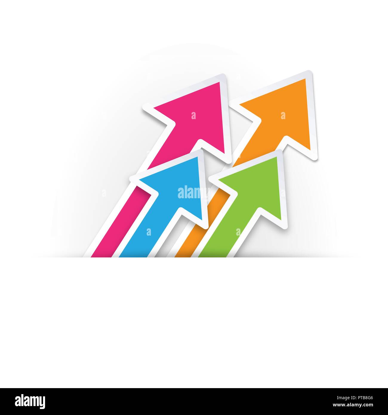 Right pointing green white Cut Out Stock Images & Pictures - Alamy