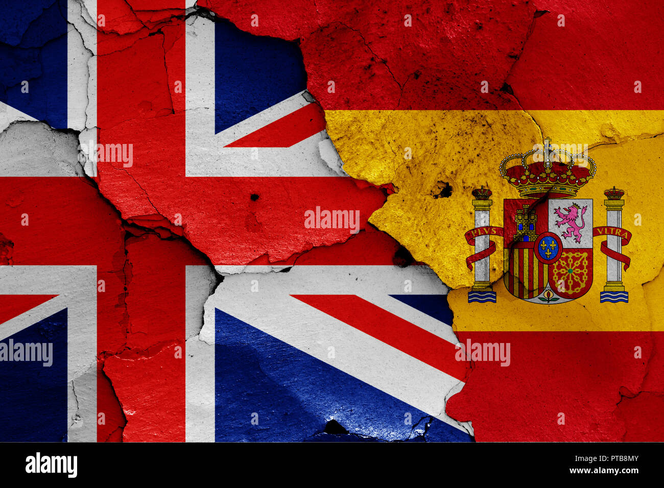 Spain uk flag hi-res stock photography and images - Alamy