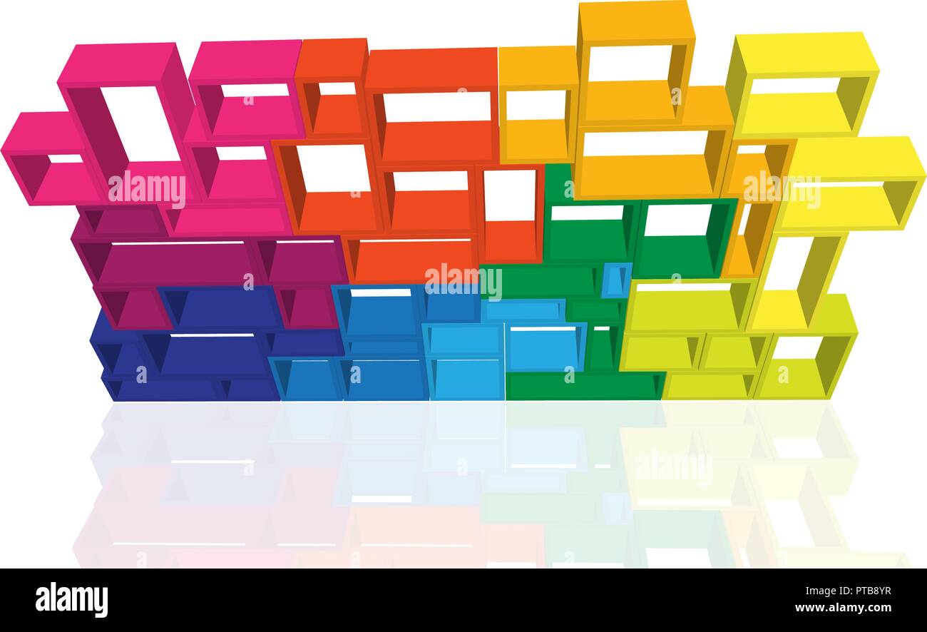 Vector modular shelving 3d Stock Vector Image & Art - Alamy