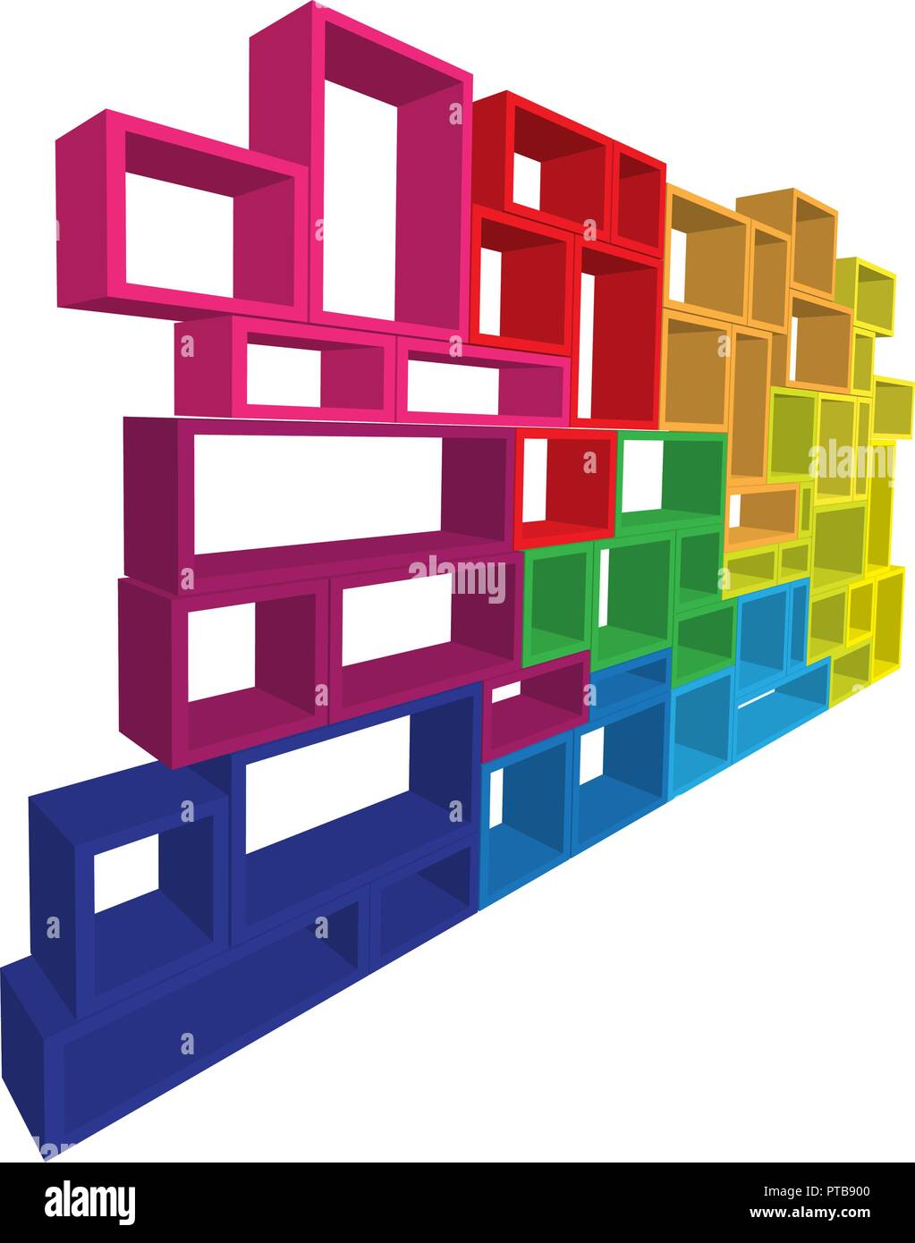 Vector modular shelving 3d Stock Vector Image & Art - Alamy