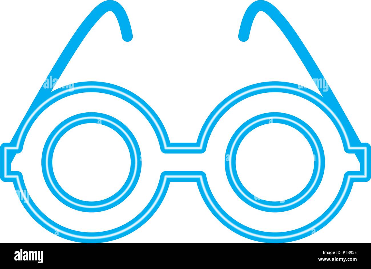 neon glasses accessory frame party vector illustration Stock Vector ...