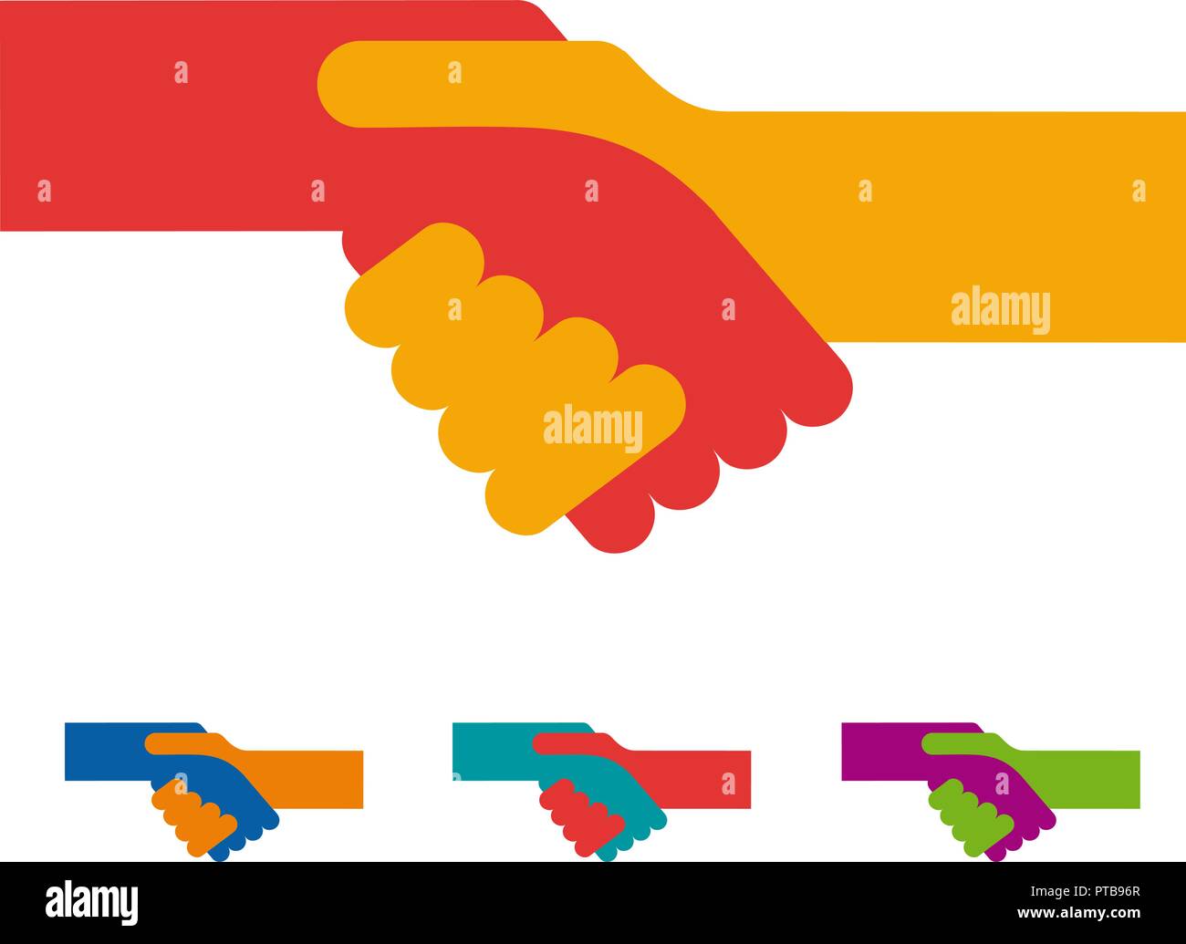 Vector sign handshake. Flat design Stock Vector Image & Art - Alamy