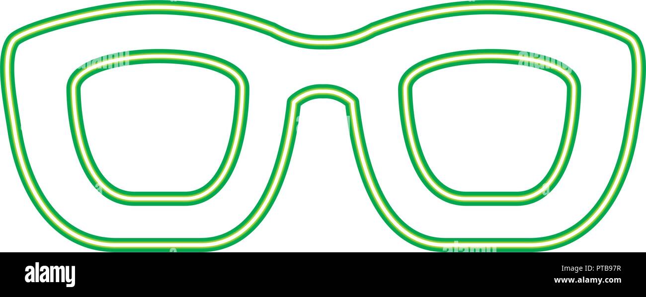 neon glasses accessory frame party vector illustration Stock Vector ...