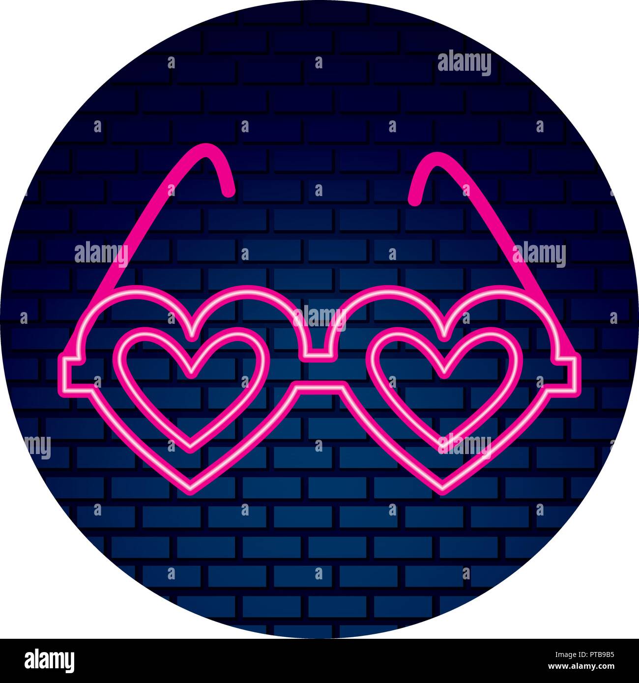neon glasses accessory frame party vector illustration Stock Vector ...