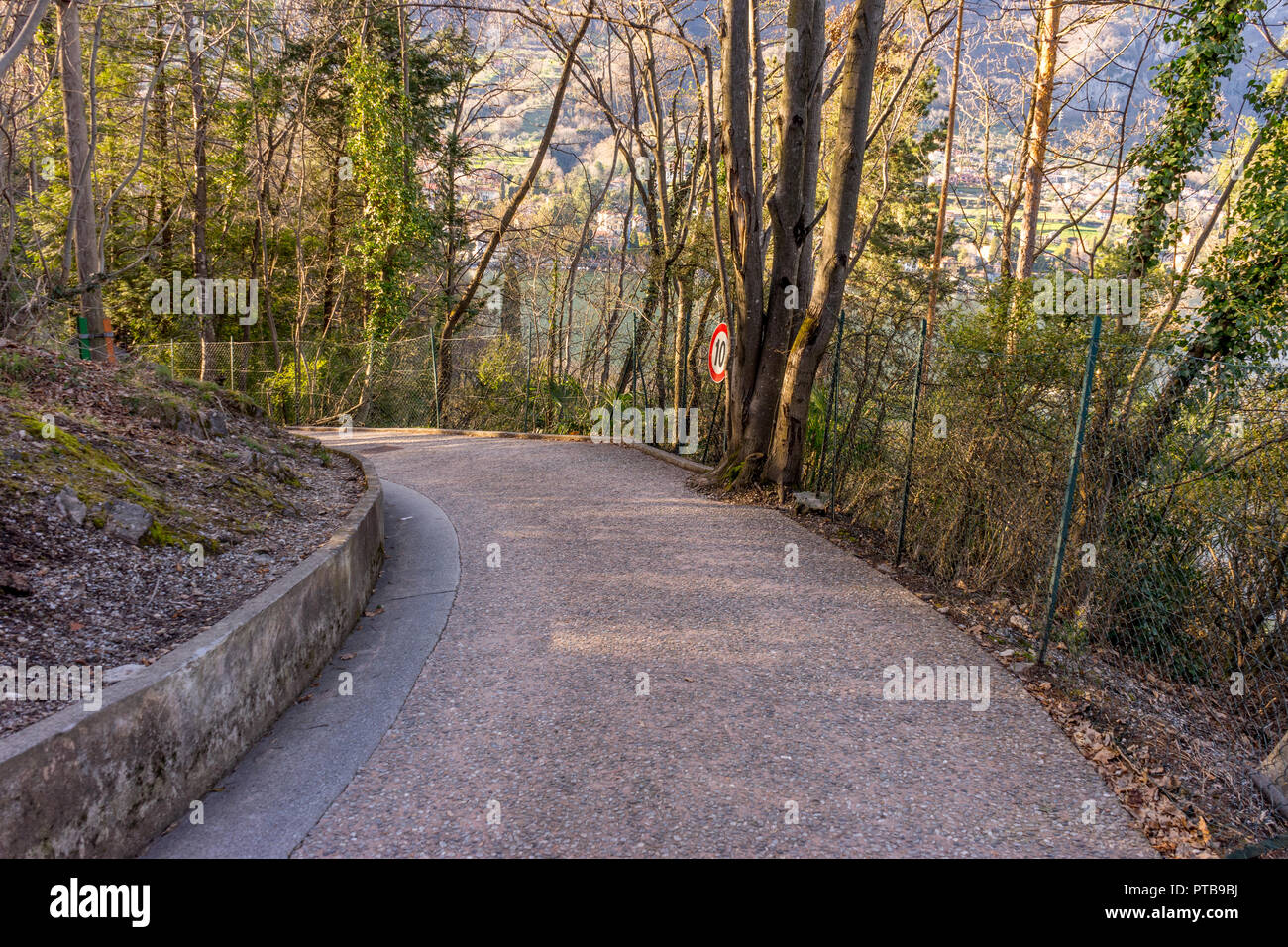 Walking path road curve people hi-res stock photography and images - Alamy