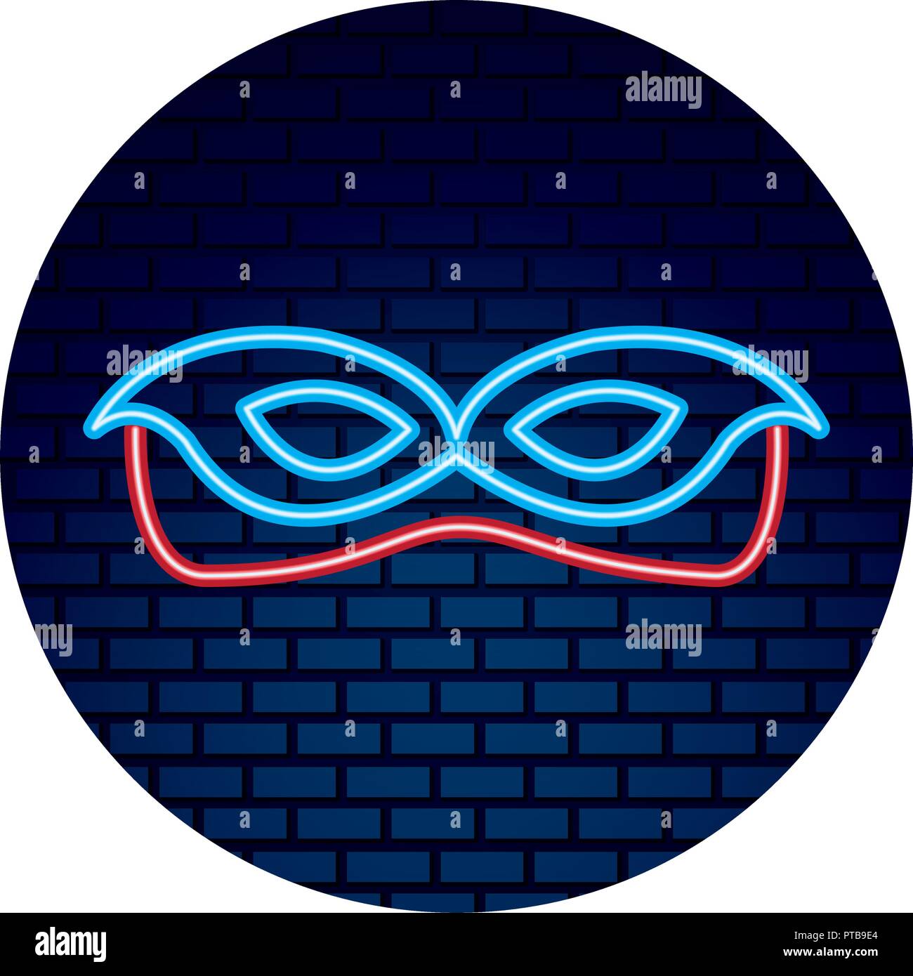 carnival party mask decoration neon vector illustration Stock Vector ...
