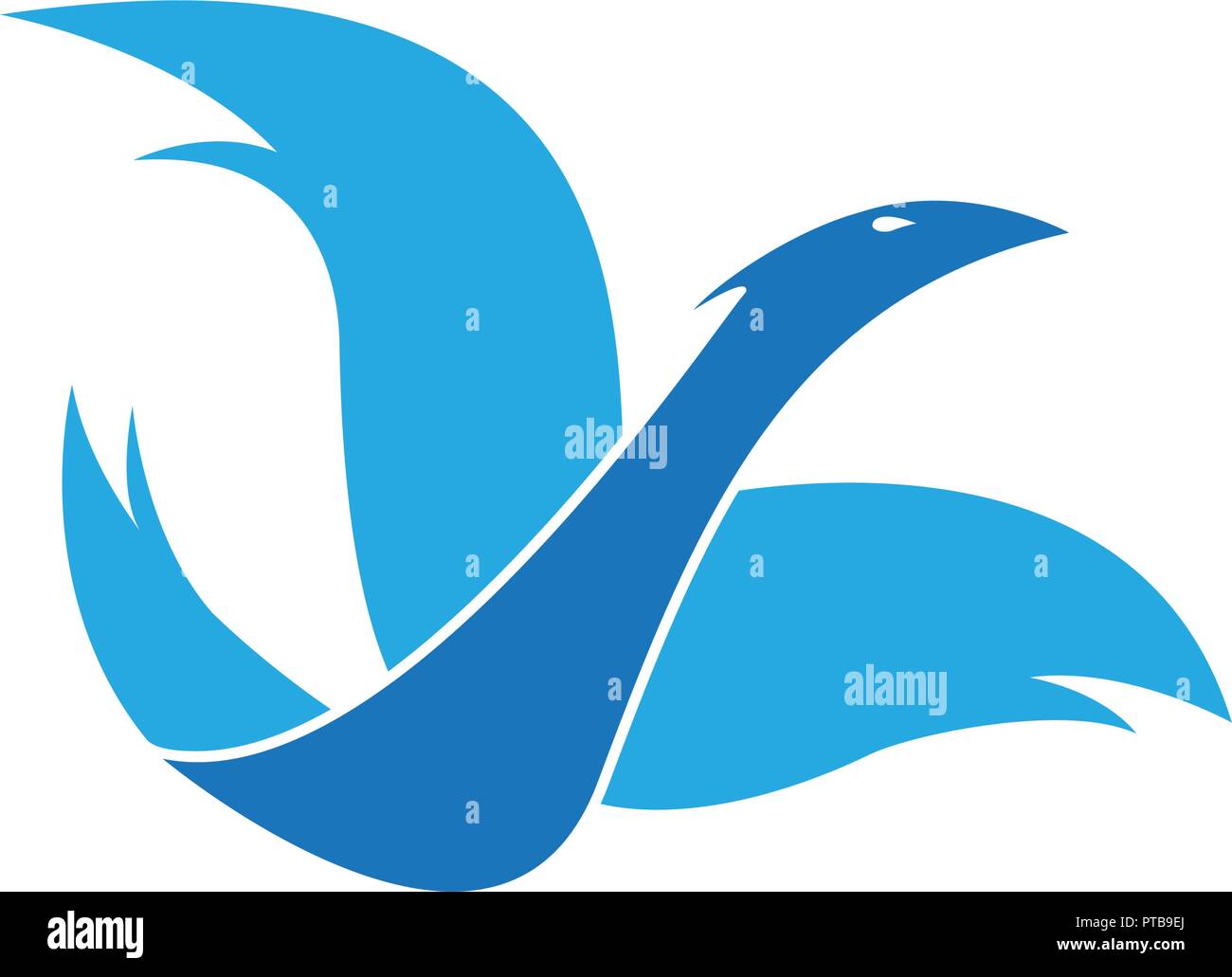 Vector sign bird in flight Stock Vector Image & Art - Alamy