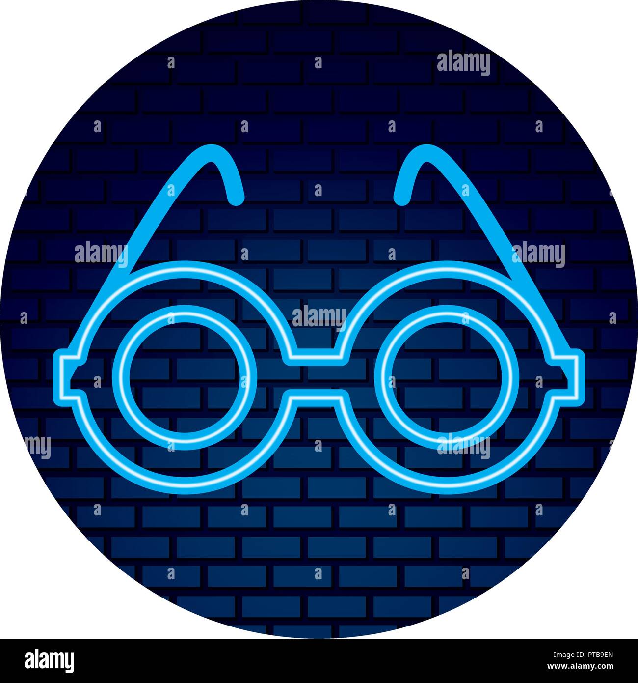 neon glasses accessory frame party vector illustration Stock Vector ...