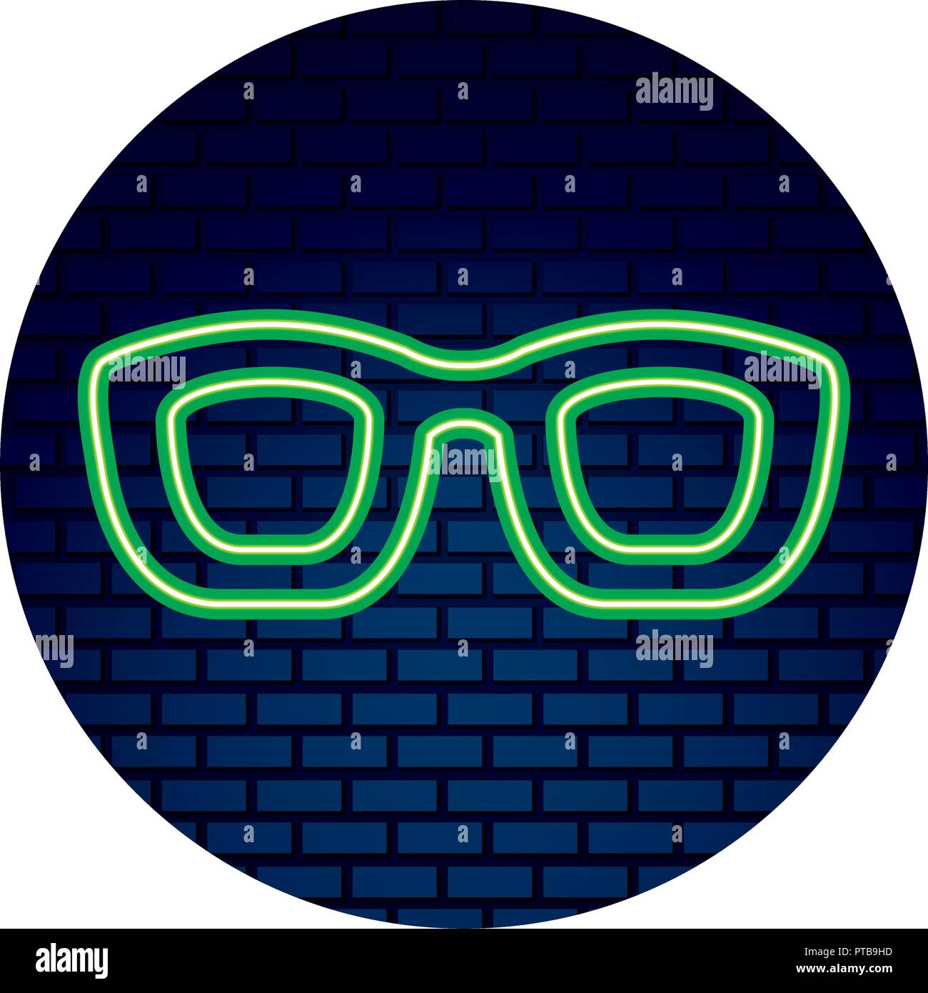 neon glasses accessory frame party vector illustration Stock Vector ...