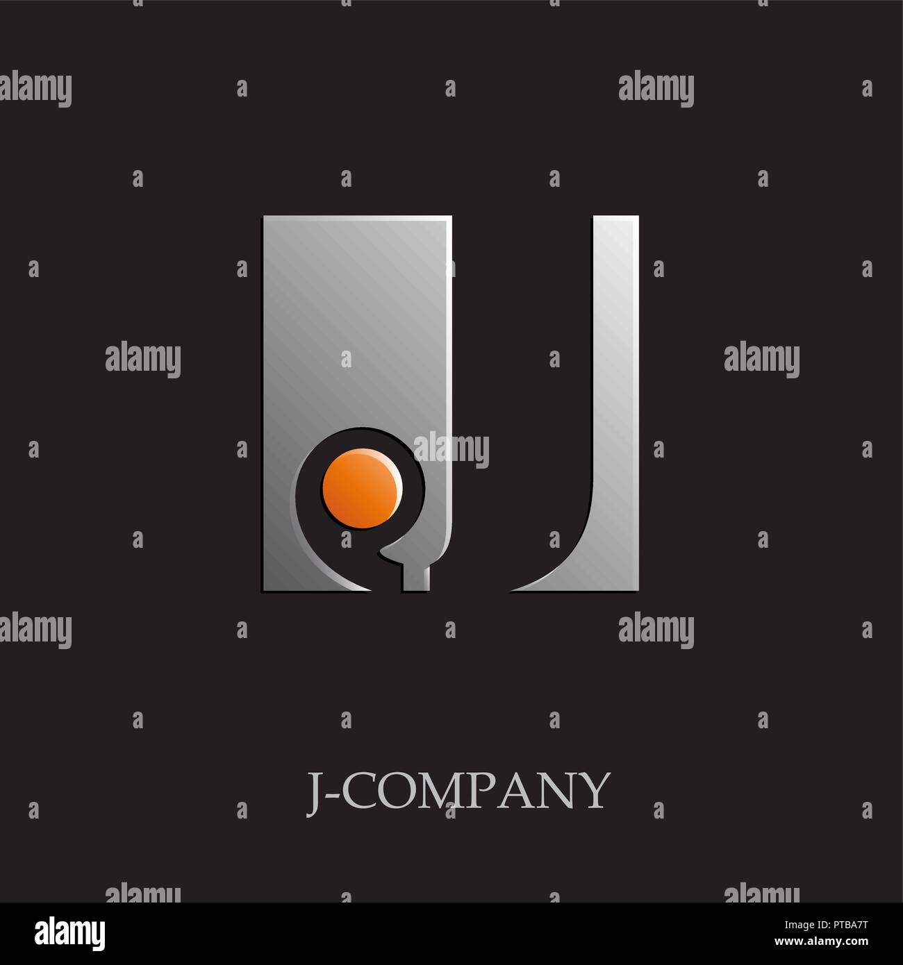 Vector sign initial letter J on black background Stock Vector Image ...