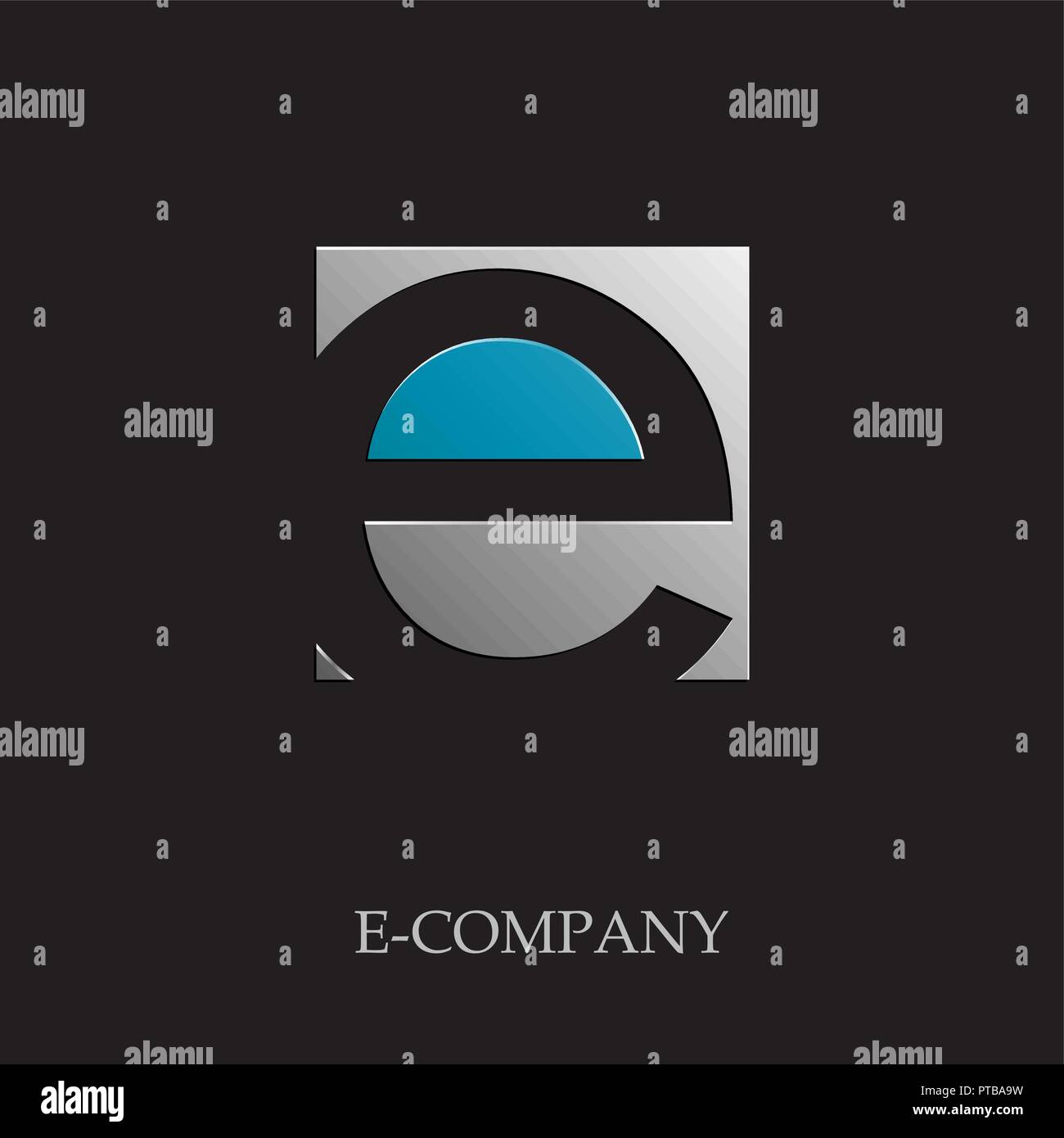 Vector sign initial letter E on black background Stock Vector Image ...