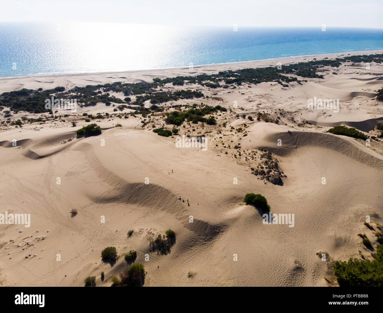 Aerial View of Patara Beach and Sand Dunes in Antalya Province Turkey ...