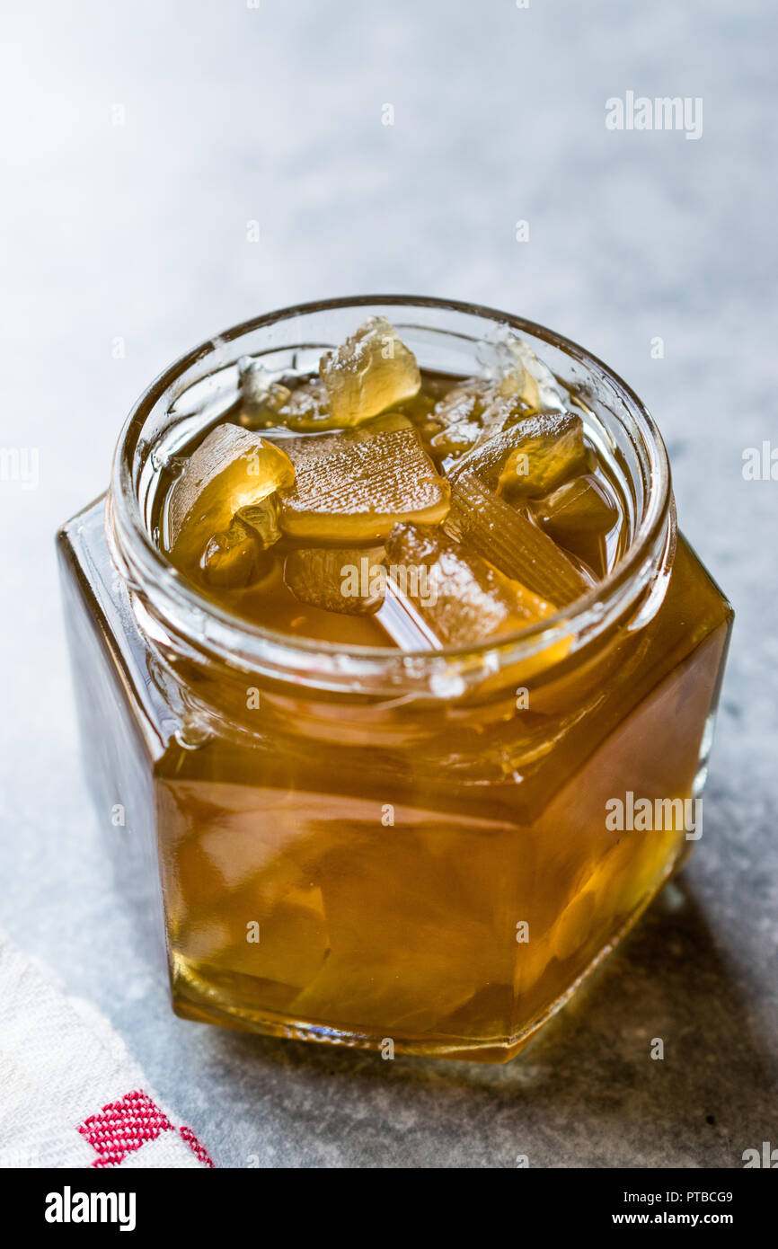 Homemade Organic Watermelon Jam in Jar / Marmalade. Organic Food Stock ...