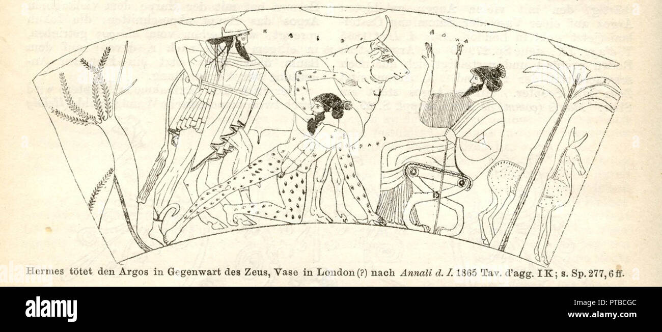 Drawing of an image from a 5th-century BC Athenian red figure vase ...