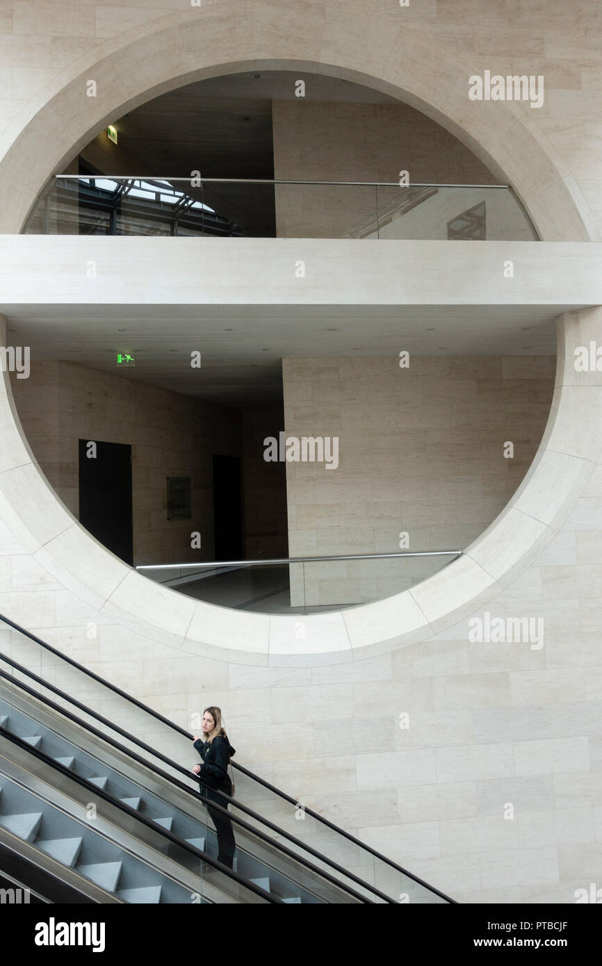 Interior of the new extension to the German History Museum in Berlin ...