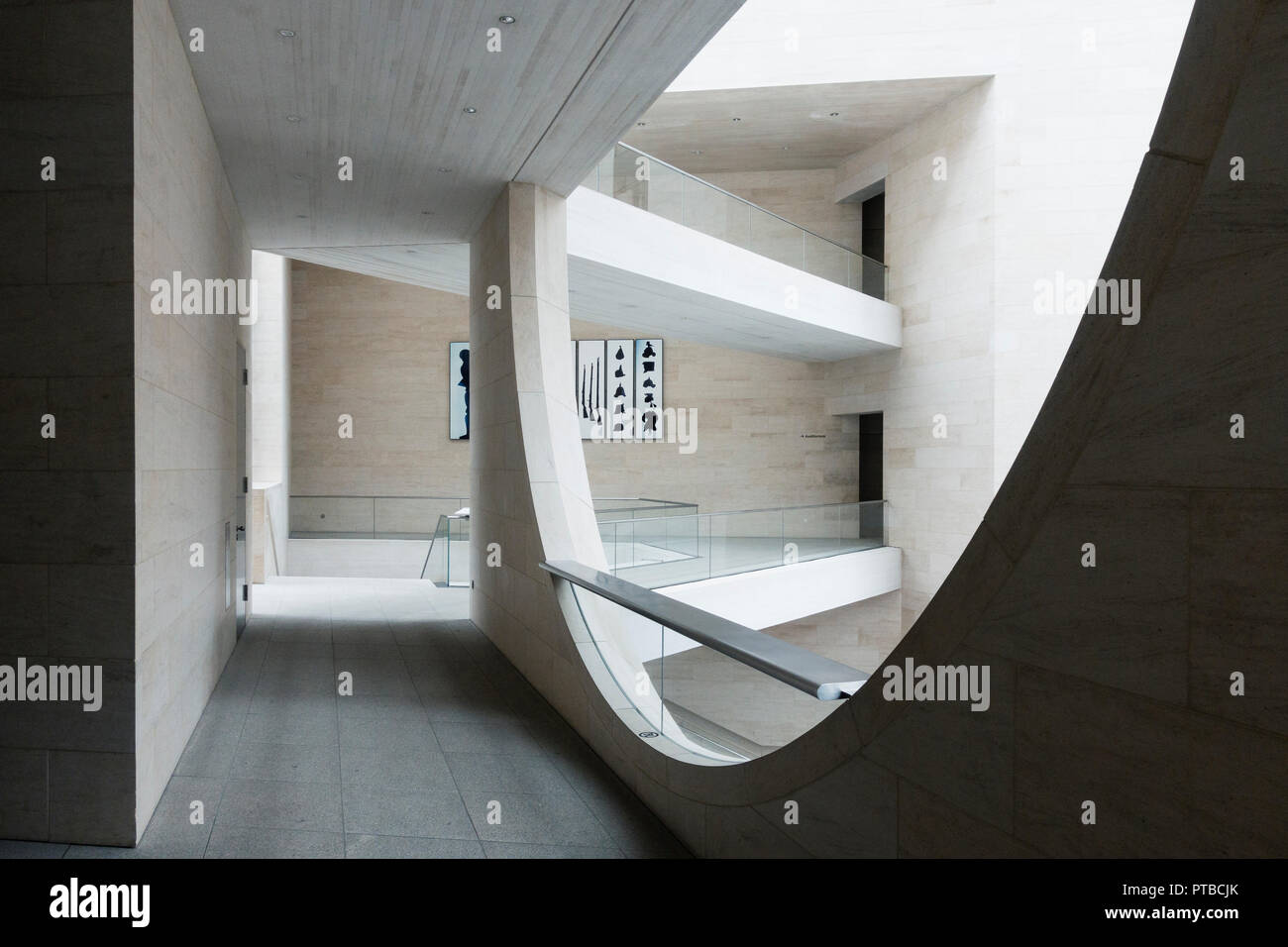 Interior of the new extension to the German History Museum in Berlin ...