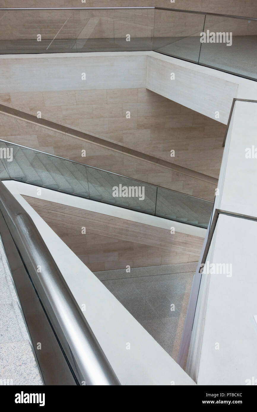 Interior of the new extension to the German History Museum in Berlin ...