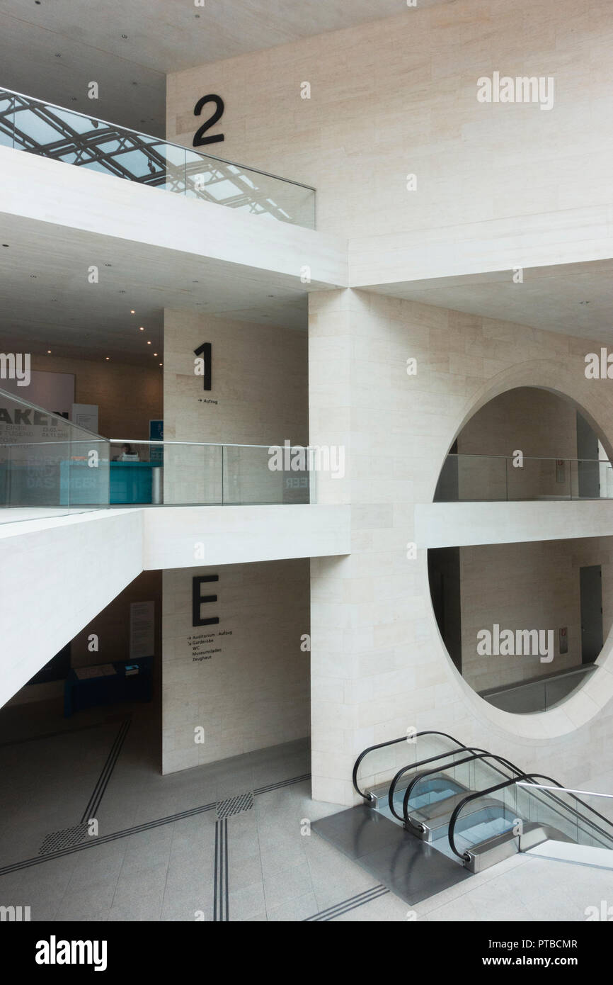 Interior of the new extension to the German History Museum in Berlin ...