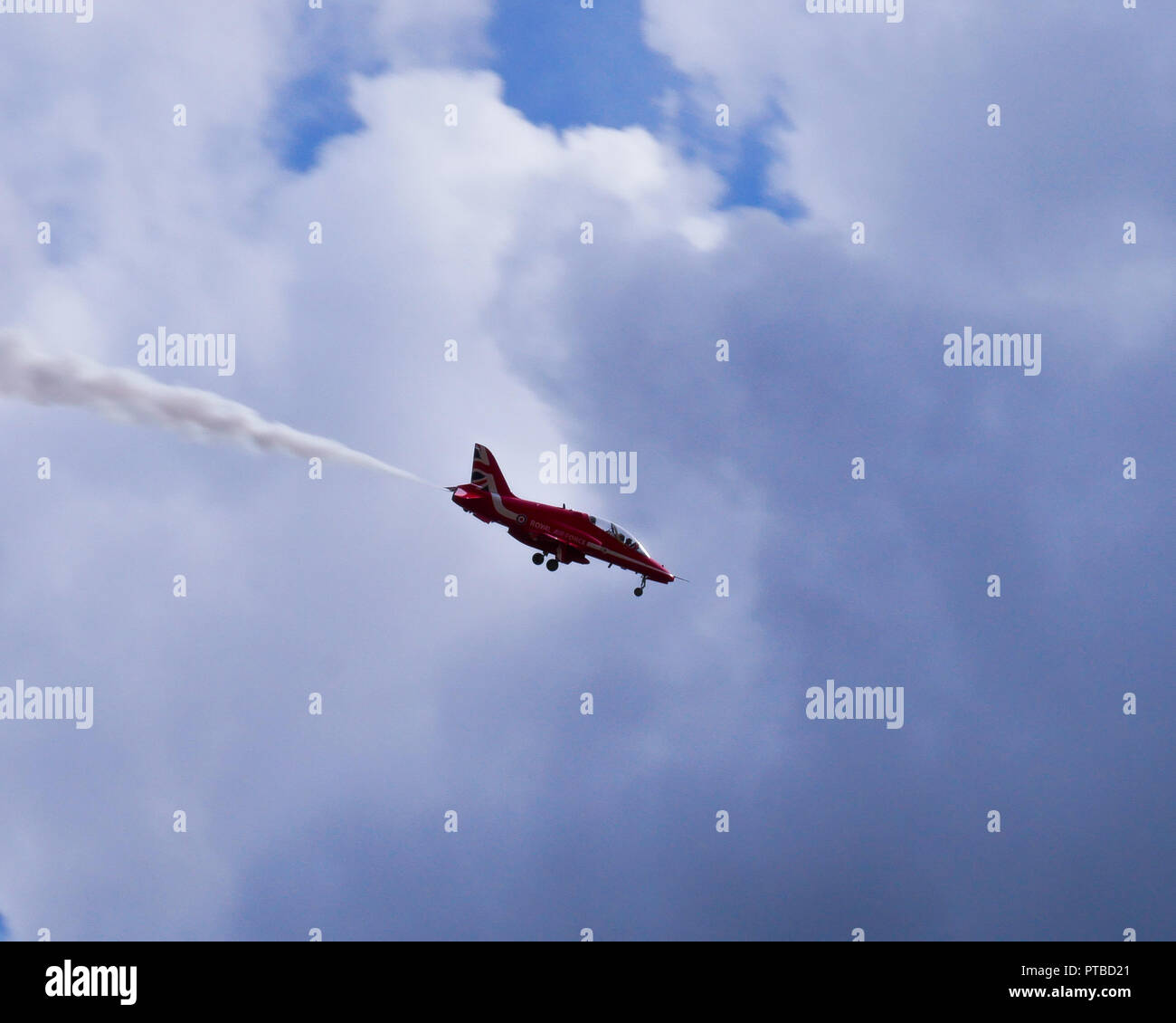 Red Arrows coming in to land at Norwich airport Stock Photo - Alamy