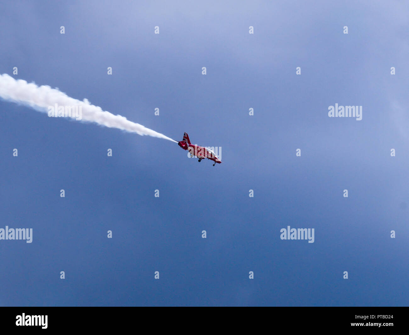 Red Arrows coming in to land at Norwich airport Stock Photo - Alamy
