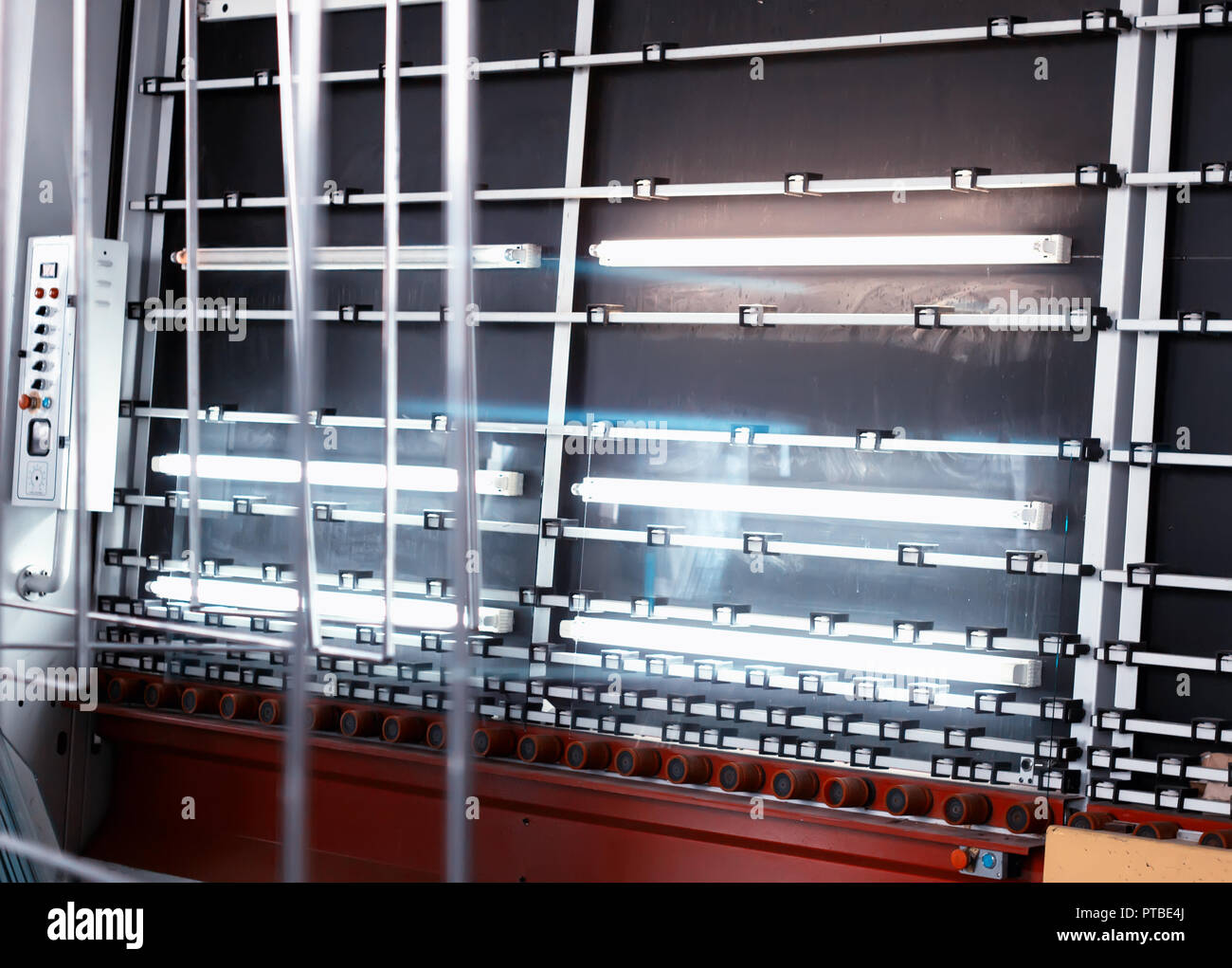 Production of PVC windows and double-glazed windows, a line for washing ...