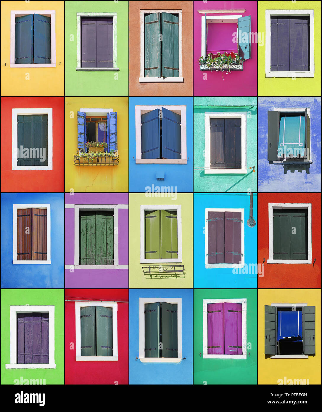 Colorful window frames hi-res stock photography and images - Alamy