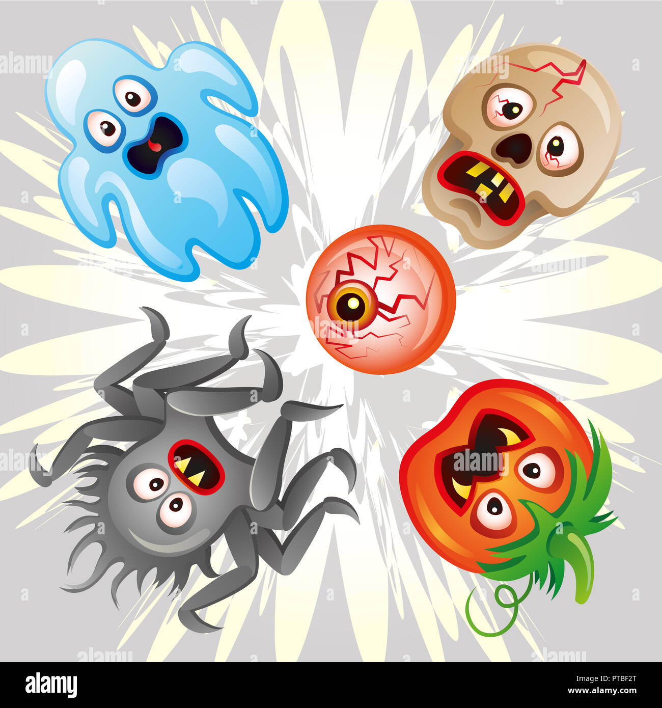 Flat Halloween Icon, Halloween Character and element design Halloween ...