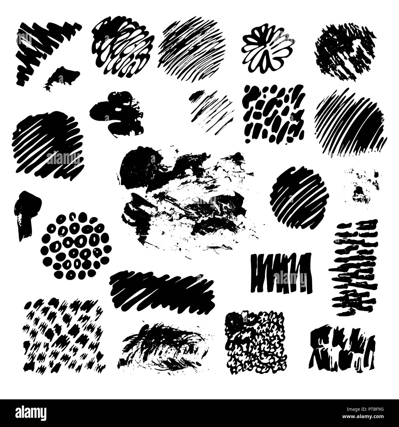 Ink blots paint splatters Black and White Stock Photos & Images - Alamy