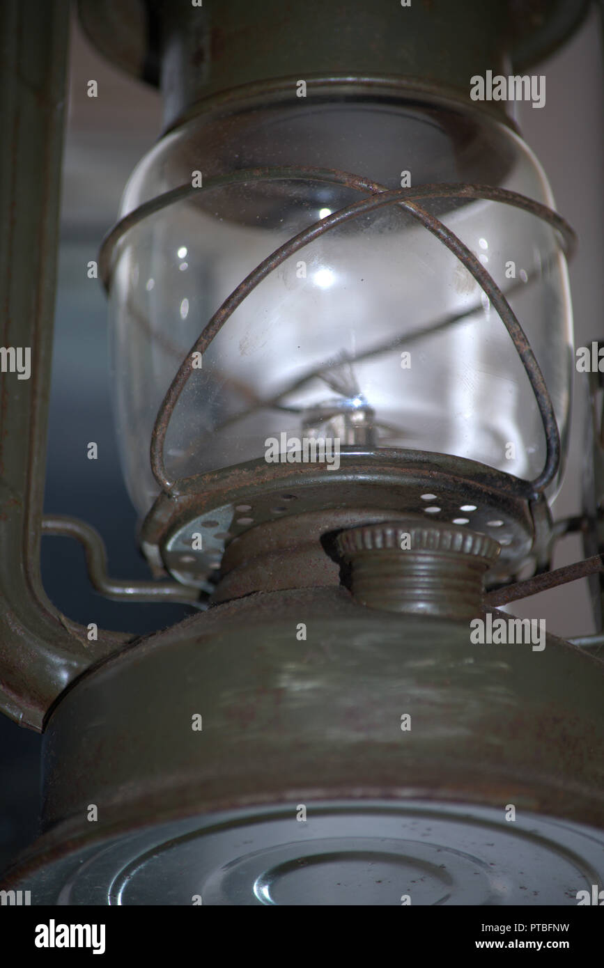 Kerosene or storm lamp, detail Stock Photo - Alamy