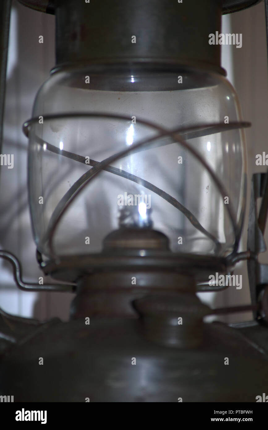 Kerosene or storm lamp, detail Stock Photo - Alamy