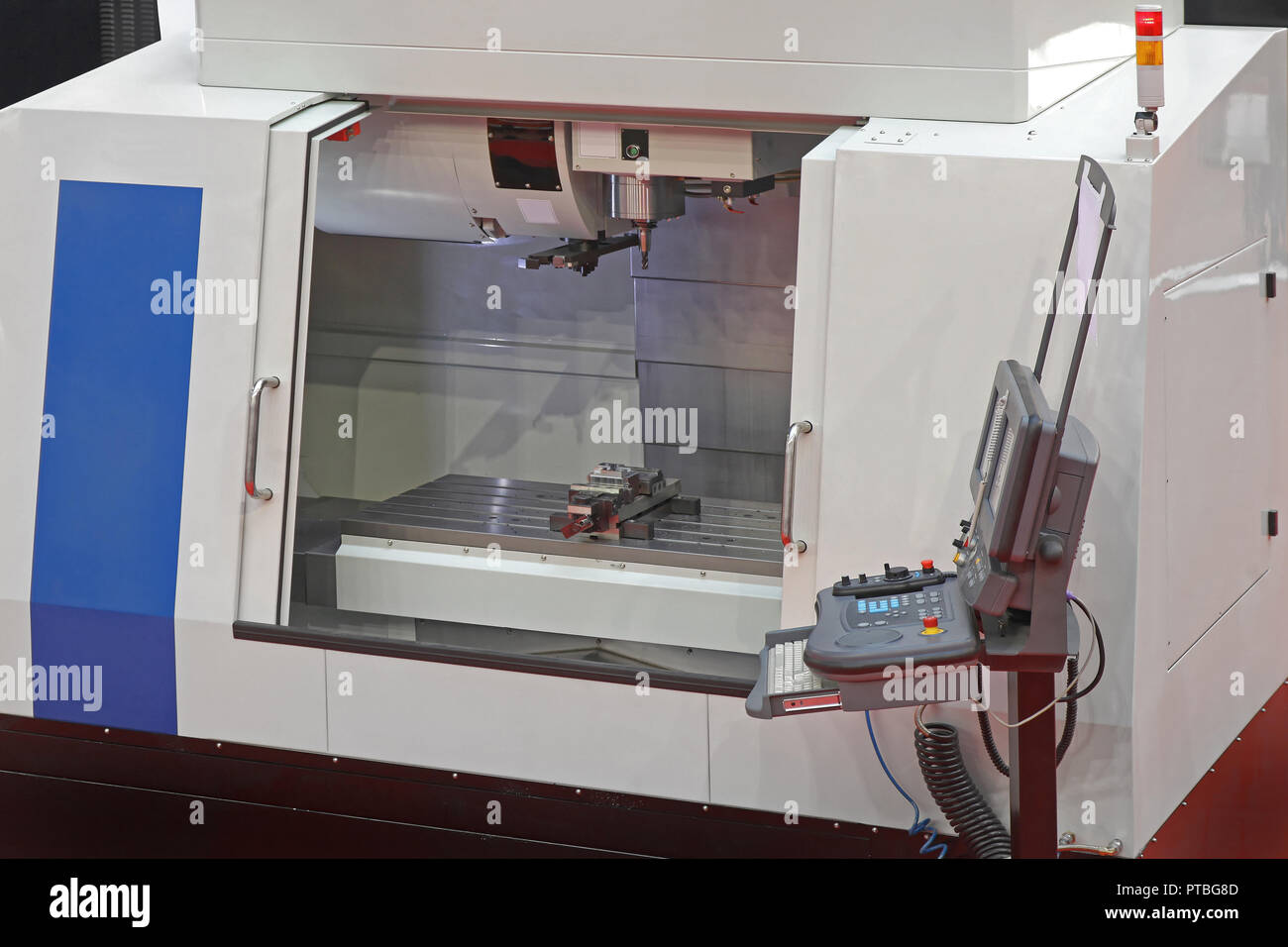 Automated Vertical Machining Center Machine Production Tool Stock Photo ...