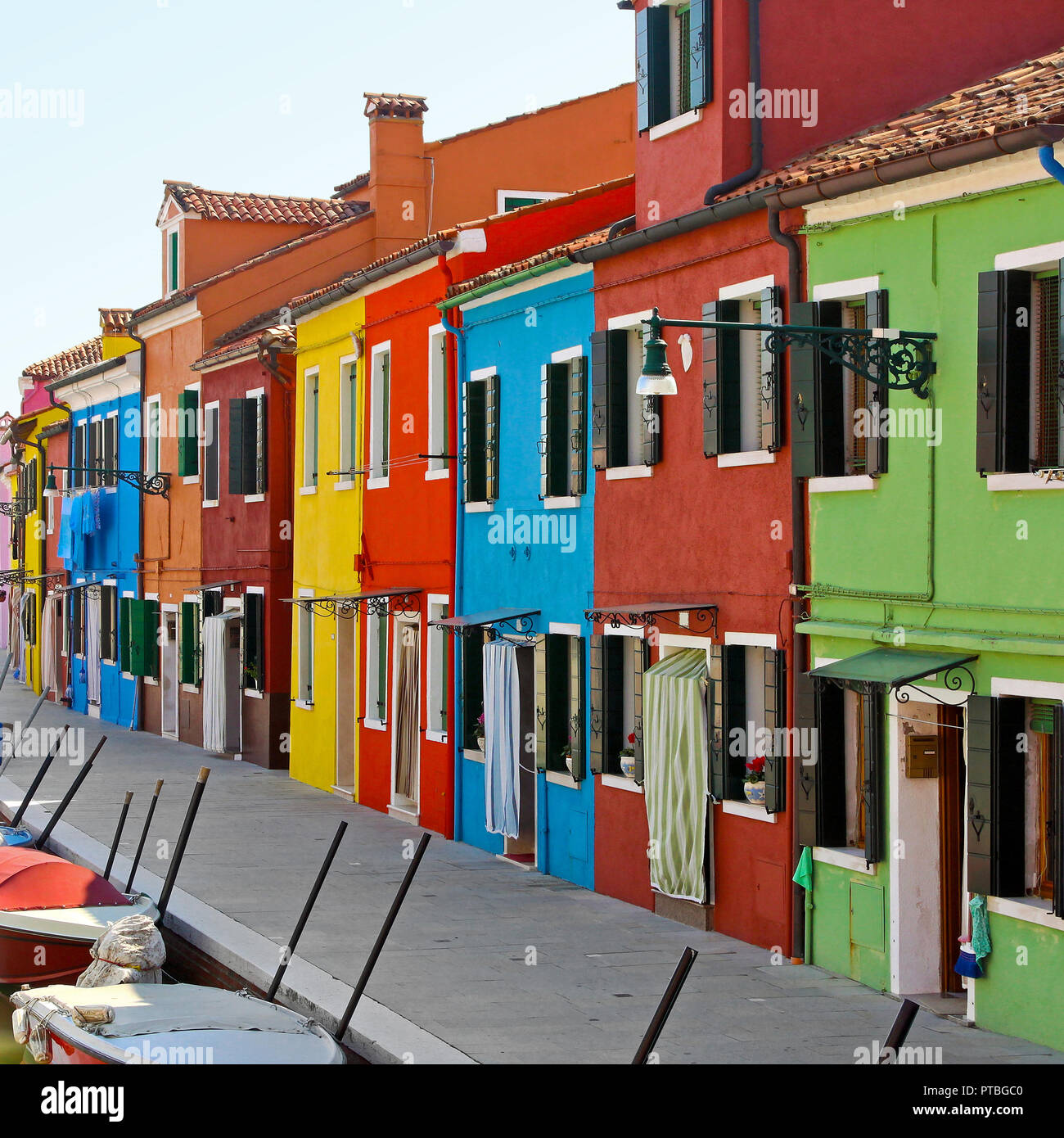 Colorful houses in Burano island Venice Stock Photo - Alamy