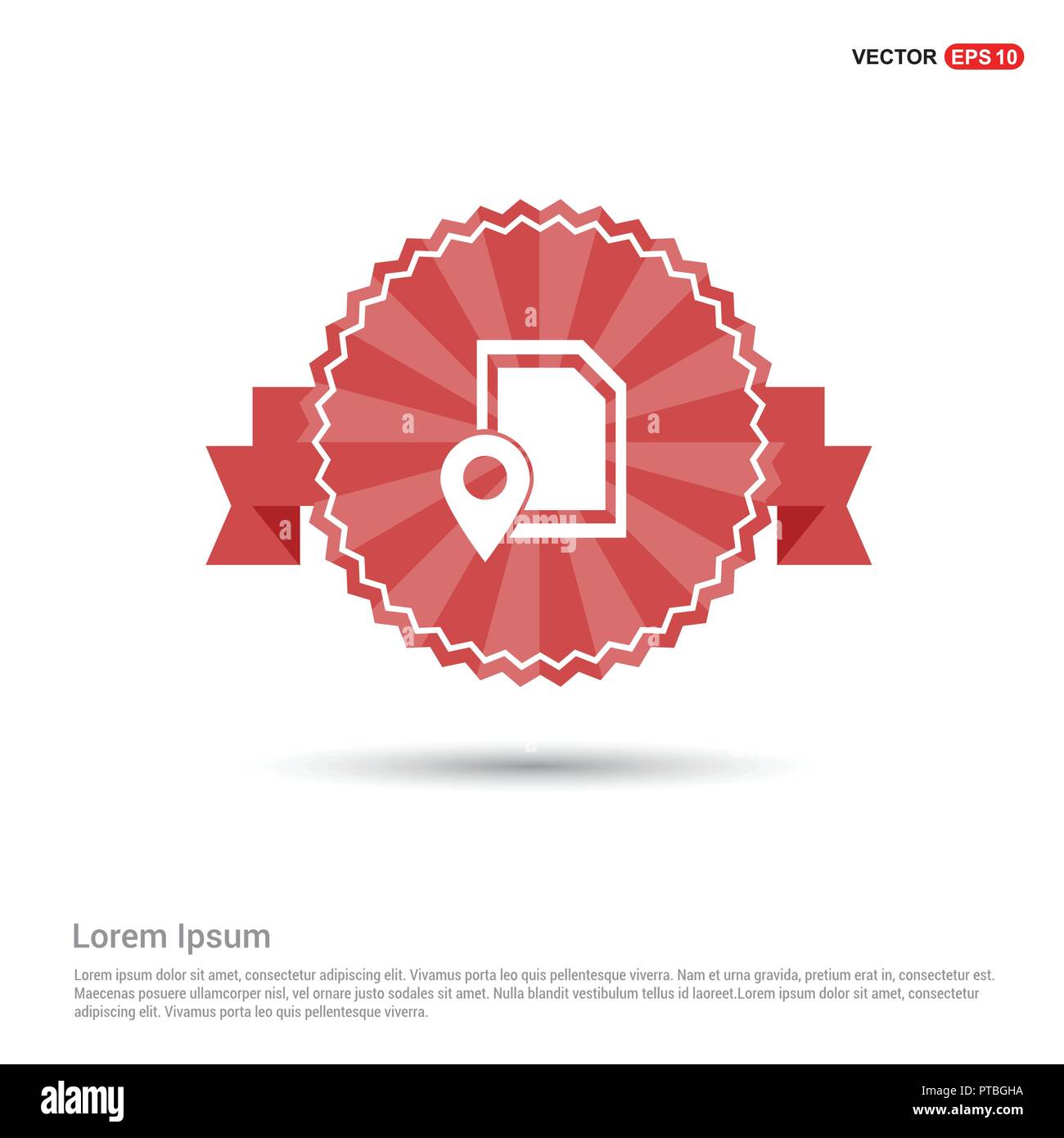 map icon - Red Ribbon banner Stock Vector Image & Art - Alamy