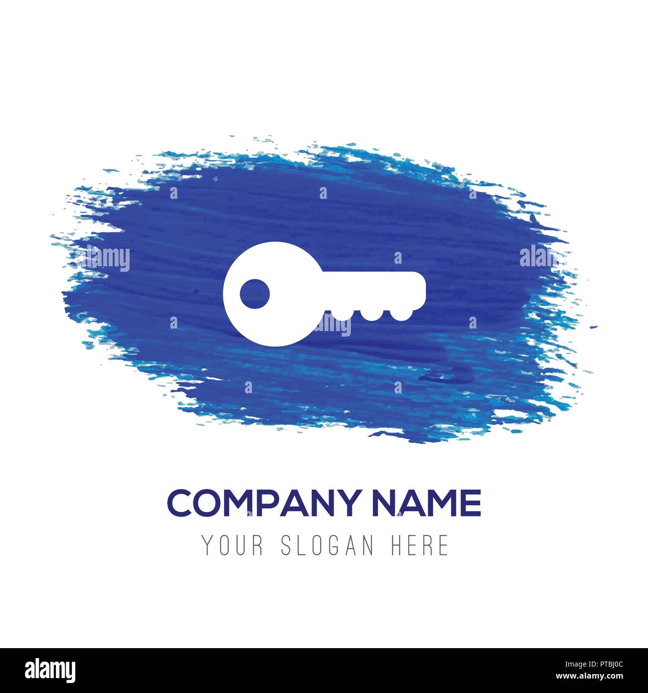 Key Icon - Blue watercolor background Stock Vector Image & Art - Alamy