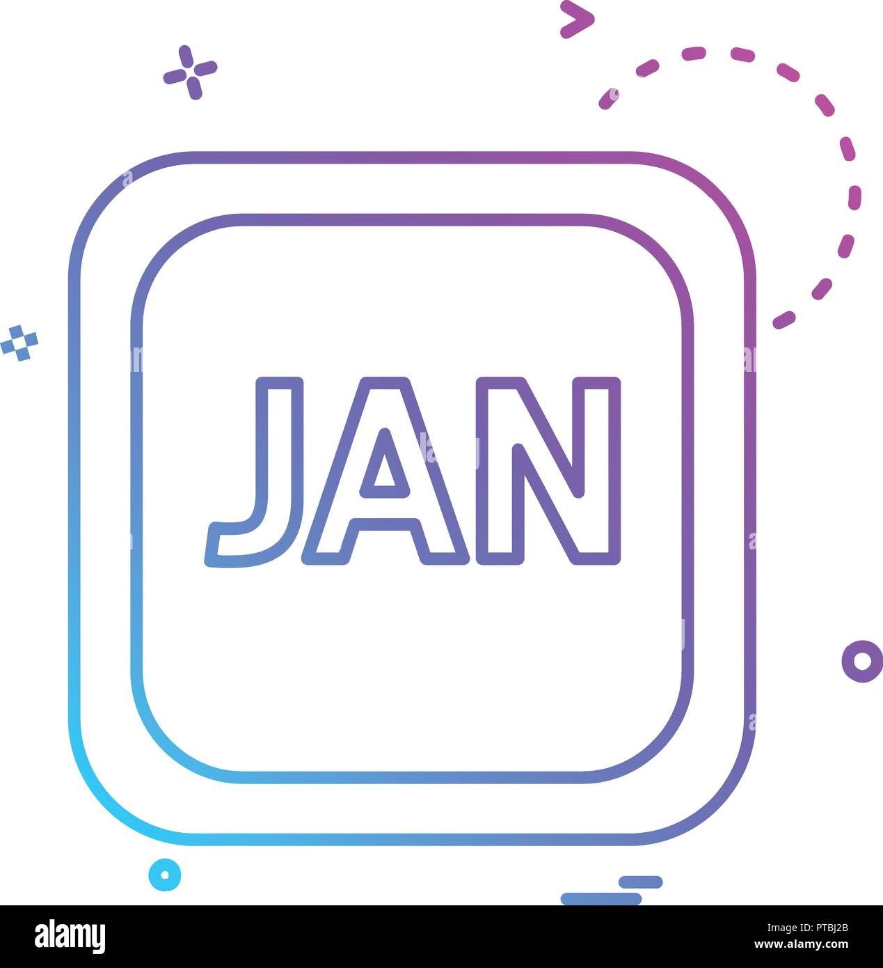 January Calender icon design vector Stock Vector Image & Art - Alamy
