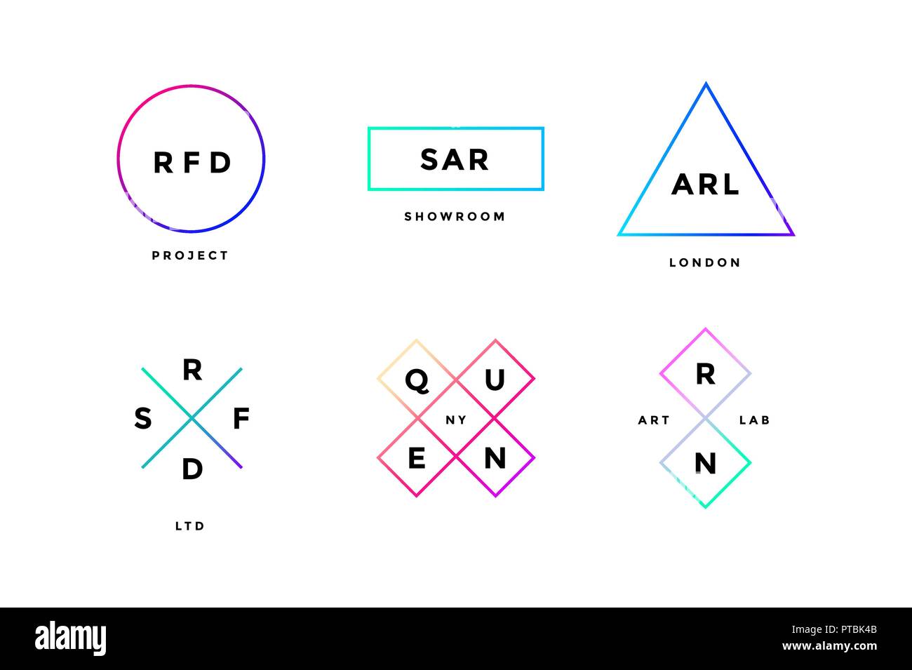 Set geometric pattern in Cut Out Stock Images & Pictures - Alamy