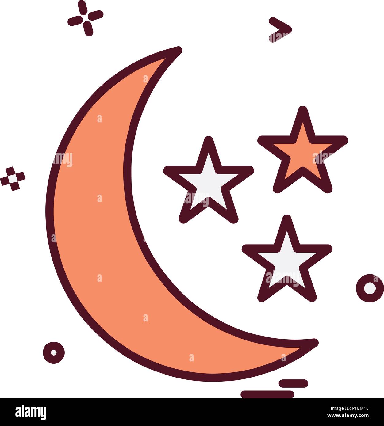 Crescent icon design vector Stock Vector Image & Art - Alamy
