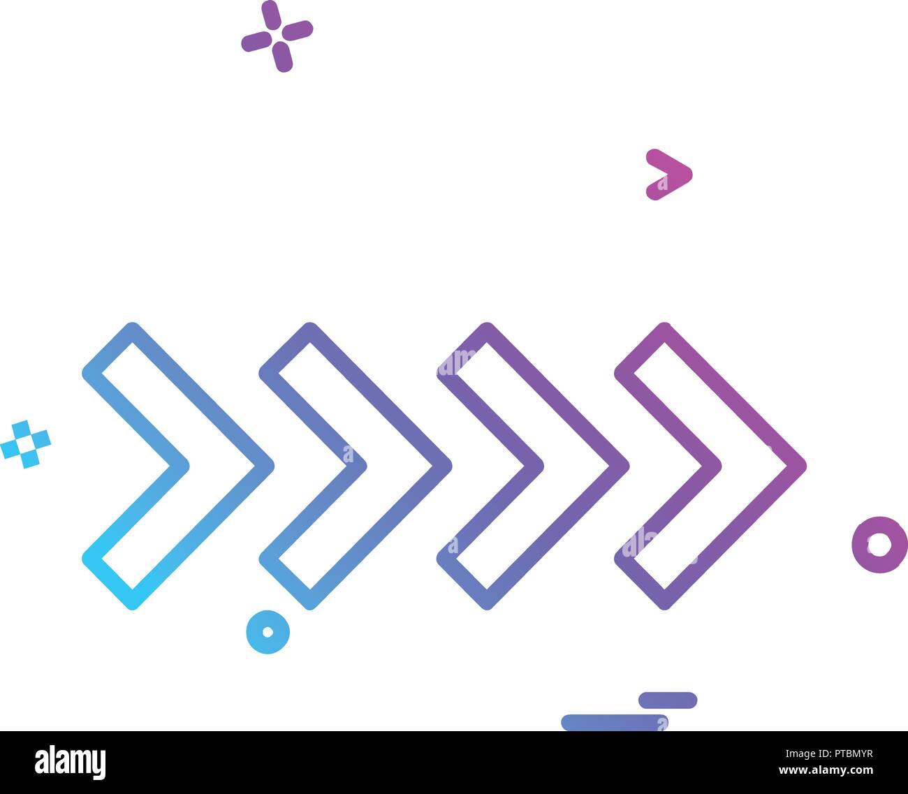Right arrow icon design vector Stock Vector Image & Art - Alamy