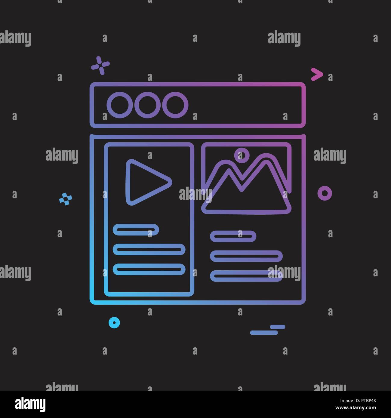 Web layouts icon design vector Stock Vector Image & Art - Alamy
