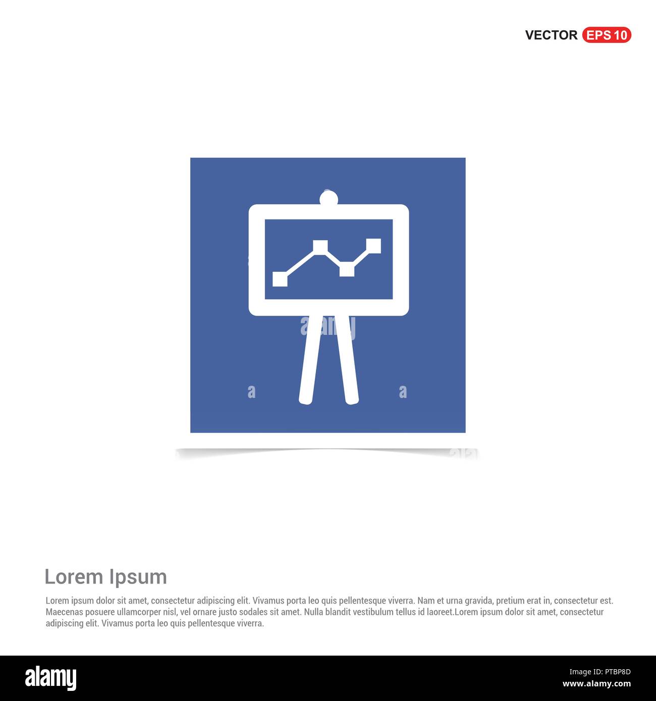 Progress chart Icon - Blue photo Frame Stock Vector Image & Art - Alamy