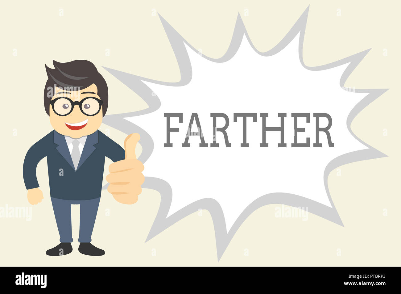 Handwriting text Farther. Concept meaning Greater distance More ...