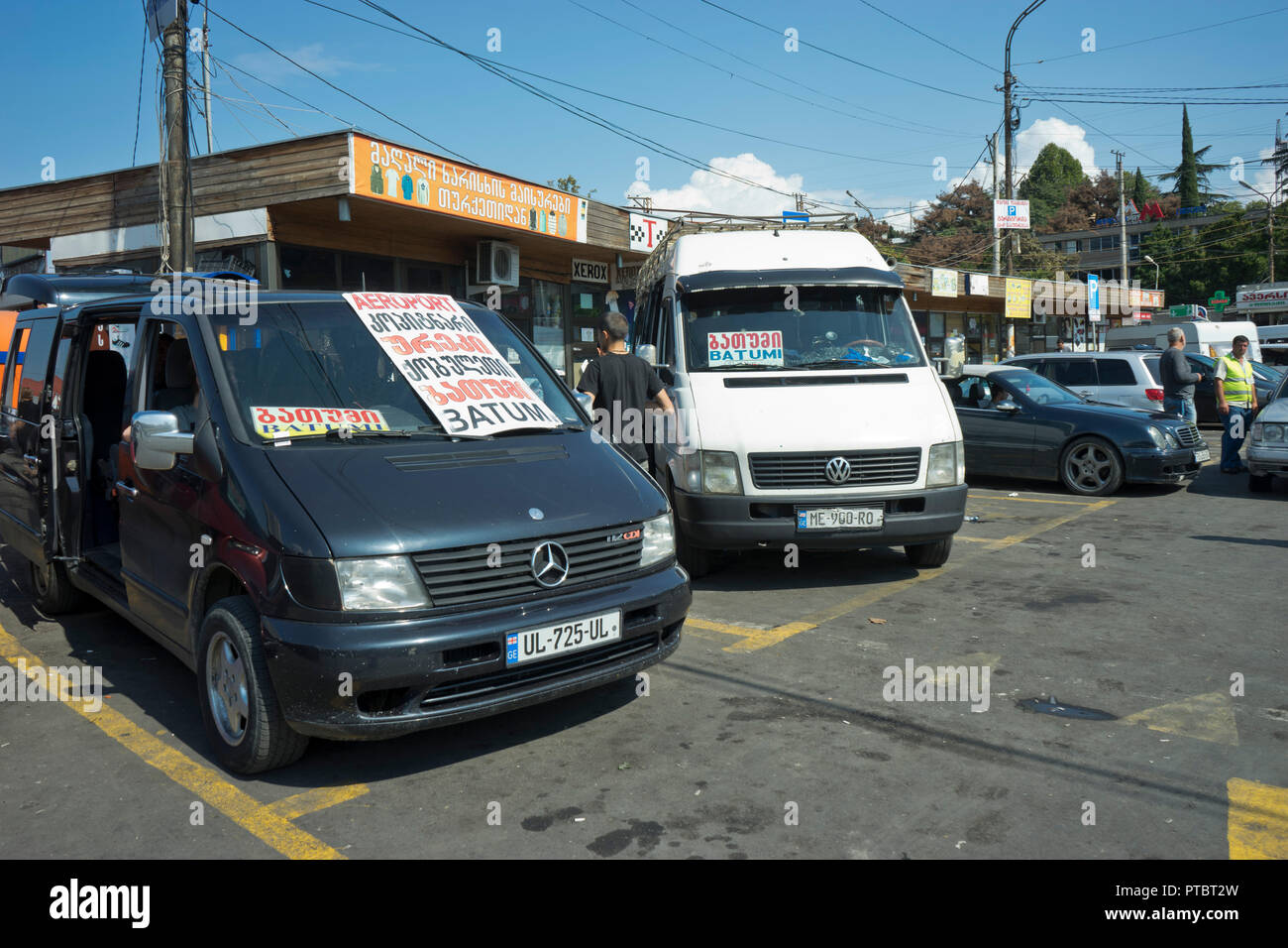 Mazhurka mini-bus station in Tbilisi,Georgia Stock Photo - Alamy